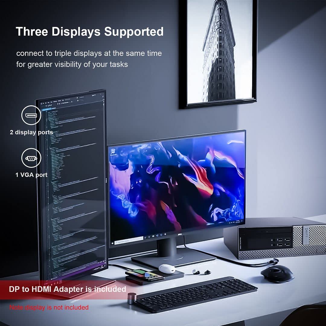 Dell OptiPlex 9020 Refurbished Desktop Computers Small Form Factor PC,i7 4790 32GB Ram,1TB NVMe M.2 SSD,128GB SSD,AC8260 Built-in WiFi,HDMI,Dual Monitor Support (Renewed)
