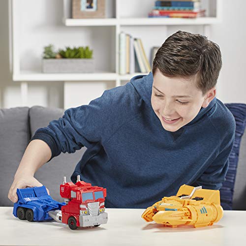 Transformers Toys Cyberverse Spark Armor Ark Power Optimus Prime Action Figure - Combines with Ark Power Vehicle to Power Up - for Kids Ages 6 & Up, 12"