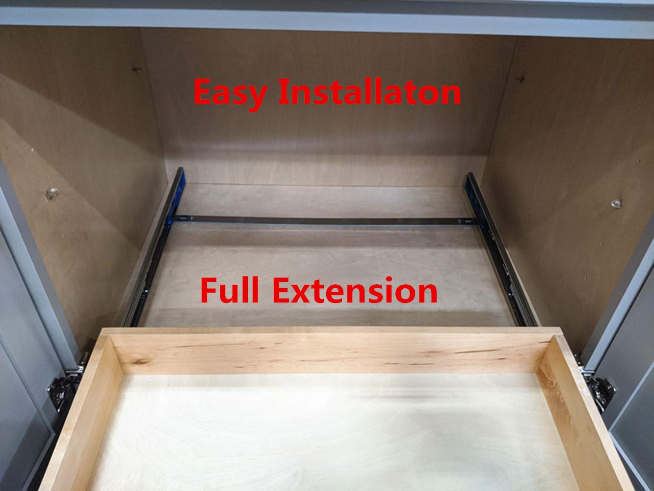 ELYSIAN 20'' Bottom Mount Soft Close Drawer Fully Assembled Wooden Drawer Organizer, Pull Out Under Cabinet Sliding Shelf Kitchen Pull Out Organizer Drawer Roll Out Wood Storage Cooking utensil drawer