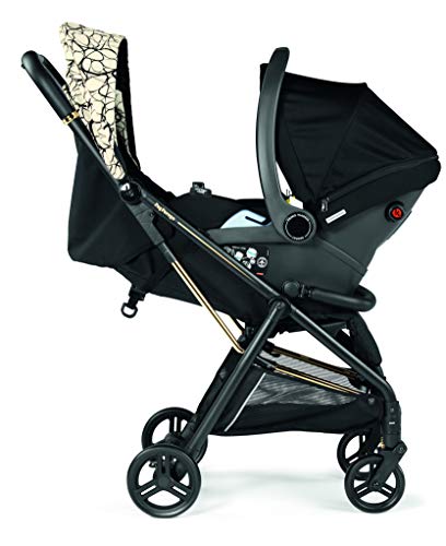Peg Perego Selfie β Self-Folding, Light Weight, Compact Stroller β Compatible with All Primo Viaggio 4-35 Infant Car Seats - Made in Italy - Mon Amour (Beige, Pink, & Rose Gold)