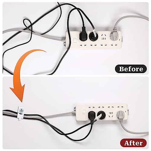 KALIONE 20 Packs Shelf Clips,Wire Shelf Clips,Closet Shelves Wall Mounted,White Loop Wall Clips,Wire Shelving Clips,Heavy Duty Fixed Clips with Screws Expansion Tubes for Wire Shelving Installation