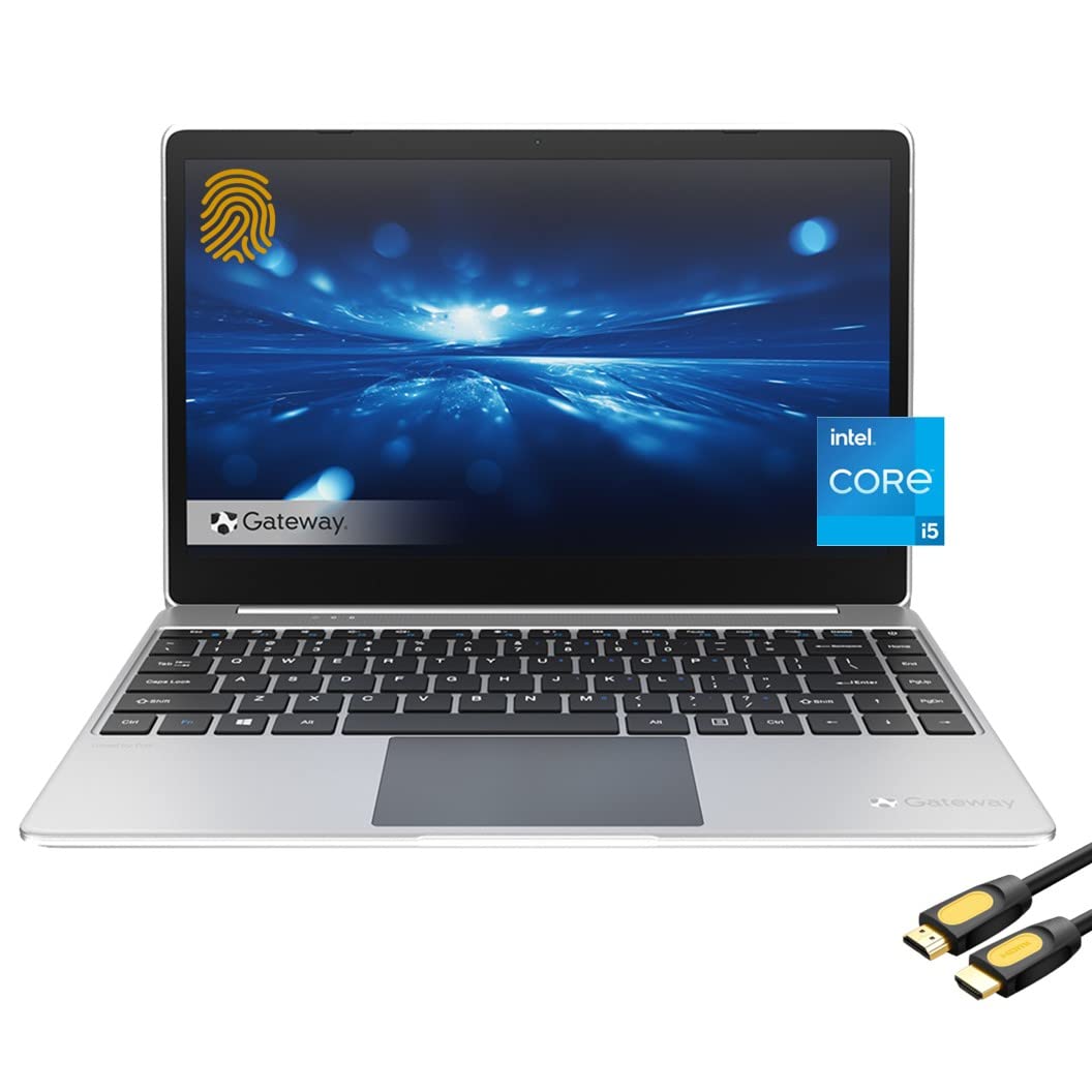 Gateway 14" FHD Ultra Slim Laptop, 11th Gen Intel 4-Core i5-1135G7, Intel Iris Xe Graphics, 16GB RAM, 512GB SSD, Tuned by THX, USB-C, HDMI, WiFi, FP Reader, Webcam, SPS HDMI Cable, Win 10