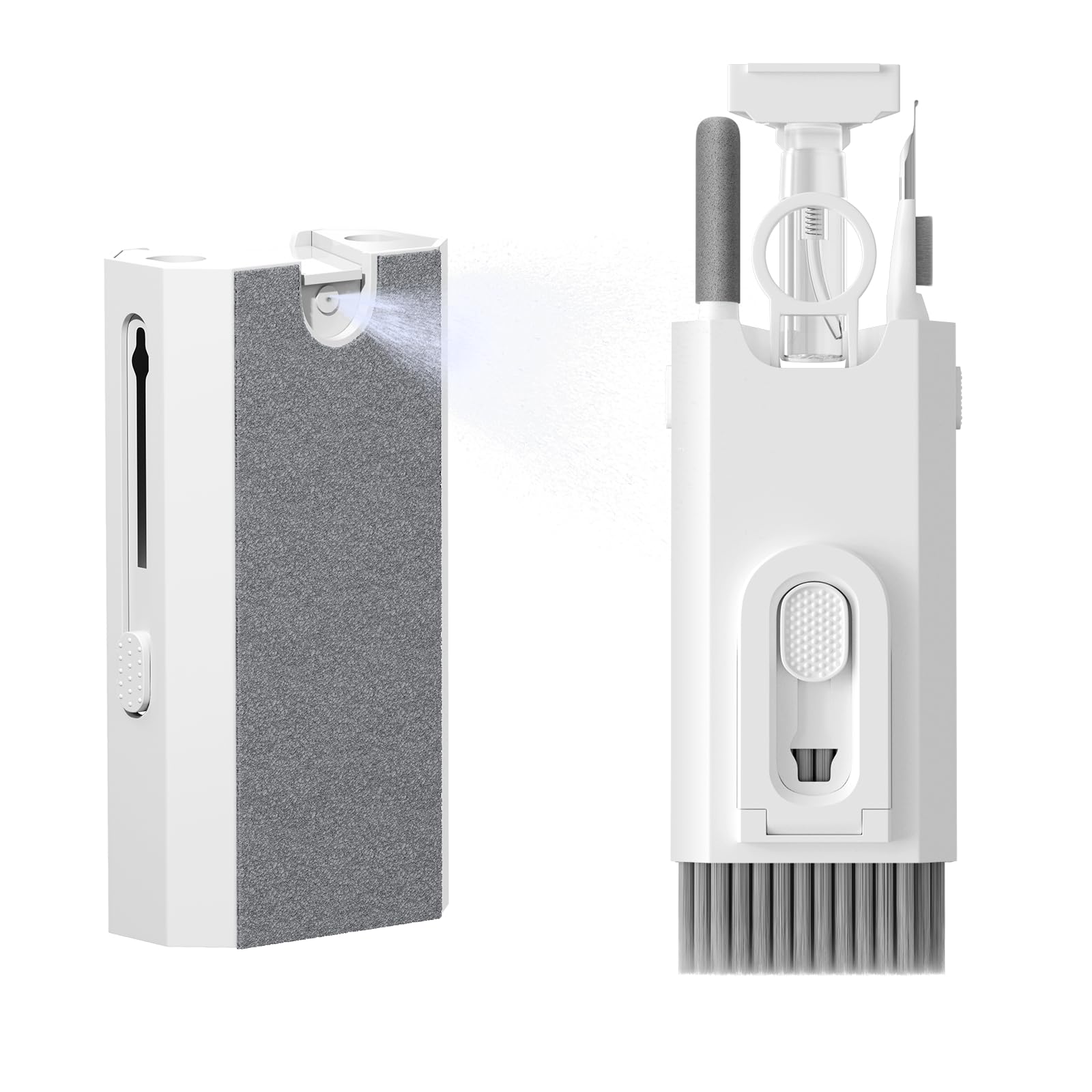 EMART Airpod Cleaner Kit, 8 in 1 Cleaning Kit for Airpods Pro 1 2 3, Laptop, Keyboard, Earbud, Phone Cleaner Tools, Extra Plus 2pcs Cleaner Cloth for Screen (White)