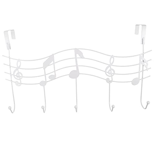 Key Hooks Towel Hooks Key Hook Over Door Towel Rack Over The Door Hooks Music Note Metal Hook Coat Hat Bag Wall Hook Hanger Organizer Holder White Over Door Towel Rack Towel Hook