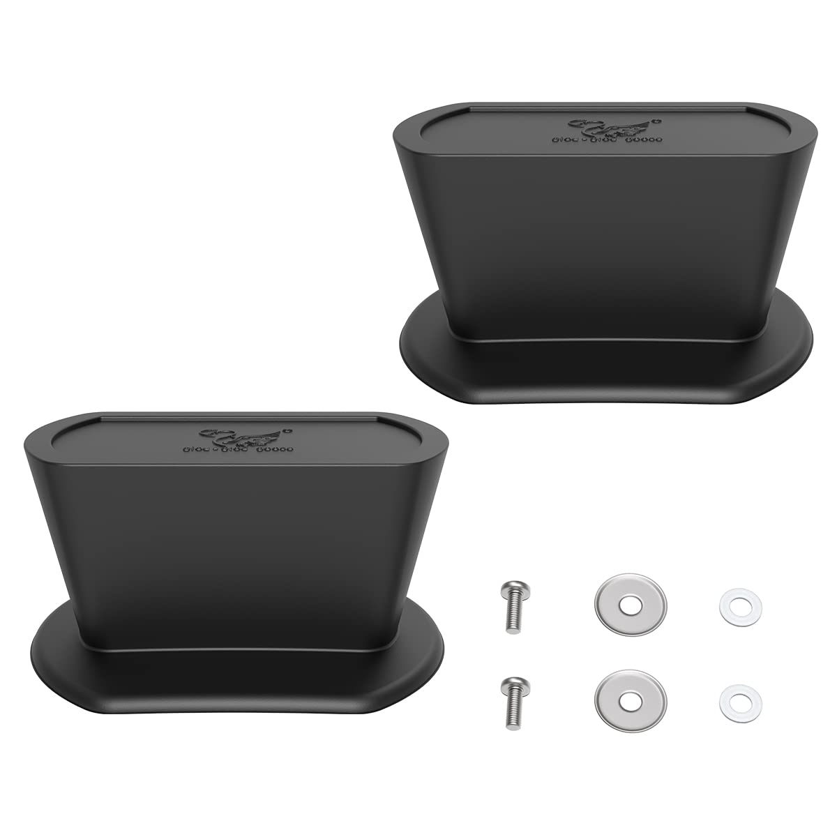 Silicone Universal Pot Lid Replacement Knobs Pan Lid Holding Handles Long Screws Anti-scald Cookware Cover for Kitchen Glass Lid 2 Pack Diamond Shape Black