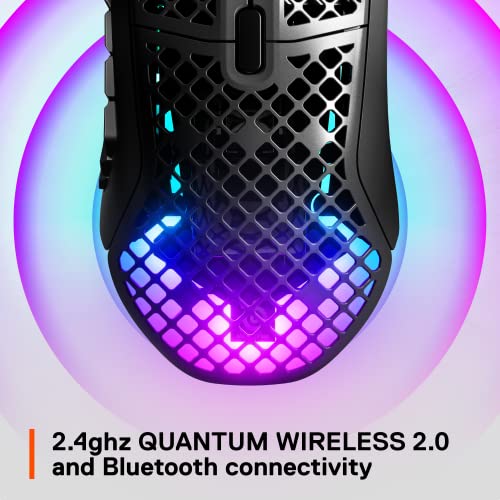 SteelSeries Aerox 9 Wireless – Ultra-Lightweight Wireless Gaming Mouse – 18000 CPI – TrueMove Air Optical Sensor - Water Resistant– 180 Hour Battery – 18 Programmable Buttons