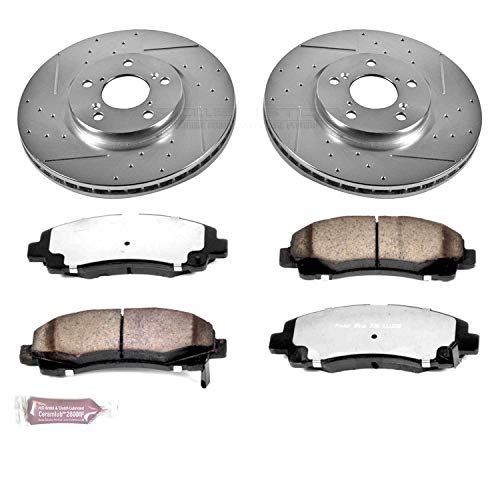Power Stop K2429-36 Front Z36 Truck & Tow Brake Kit, Carbon Fiber Ceramic Brake Pads and Drilled/Slotted Brake Rotors