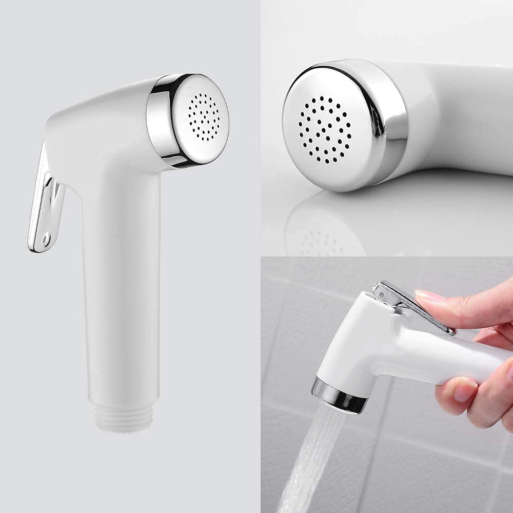 LikeHome Bidet Sprayer for Toilet Cloth Diaper Sprayer Shattaf Handheld Bidet Rinse Spray Head Hand Bidet Toilet Attachment Sprayer White（Without T-Adapter）