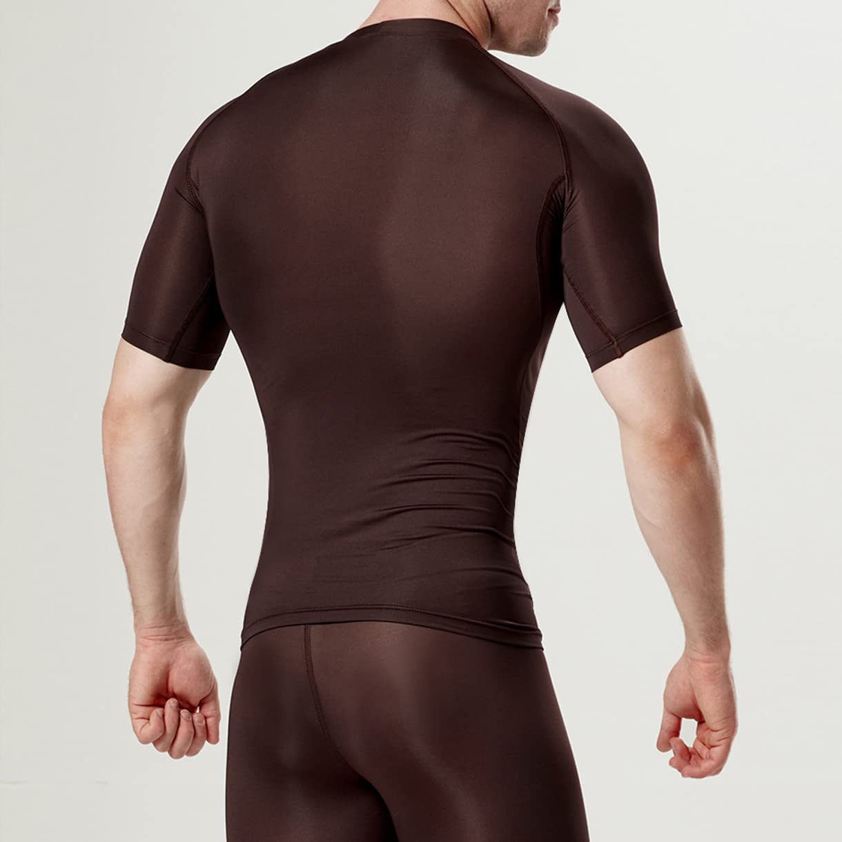 dfen 3pack Mens New Quick Dry Compression Under Base Layer Jersey Fit Cool Gear Top Round Neck Short Sleeve Shirt BBBNGG_XL