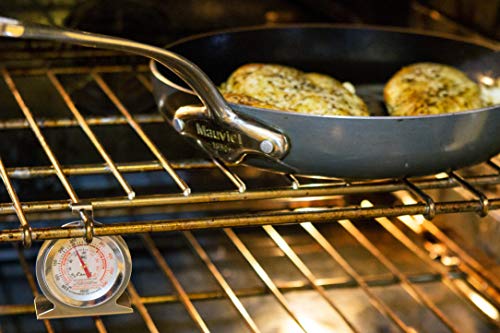 Escali AHO1 Durable Stainless Steel Oven Thermometer, Oven Safe with Stand or Hang, HACCP Guidelines, and NSF Certified Silver