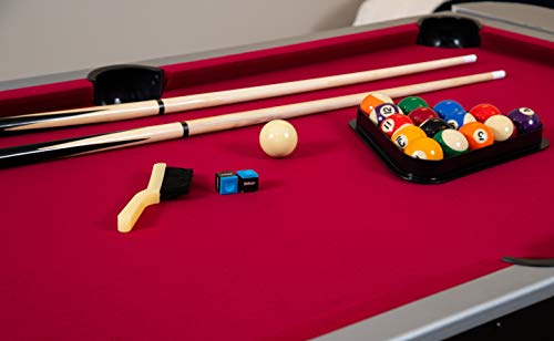 Triple Threat 6-ft 3-in-1 Multi Game Table with Billiards, Air Hockey, and Table Tennis