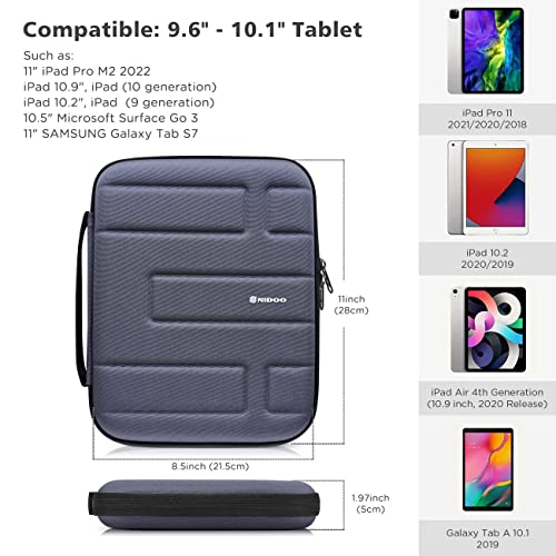 NIDOO Hardshell iPad Case Tablet Sleeve for 11 inch iPad Pro M2 2022/10.9" 10.2" iPad / 10.5" 10.9" iPad Air 4th 5th Generation, Laptop Carrying Bag for Surface Go 3 2 / Samsung Store Accessories