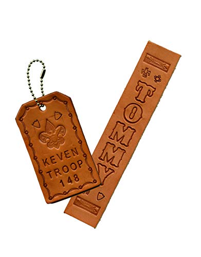 Realeather Crafts Leather Bookmarks, 7-Inch by 1.25-Inch, 8-Pack