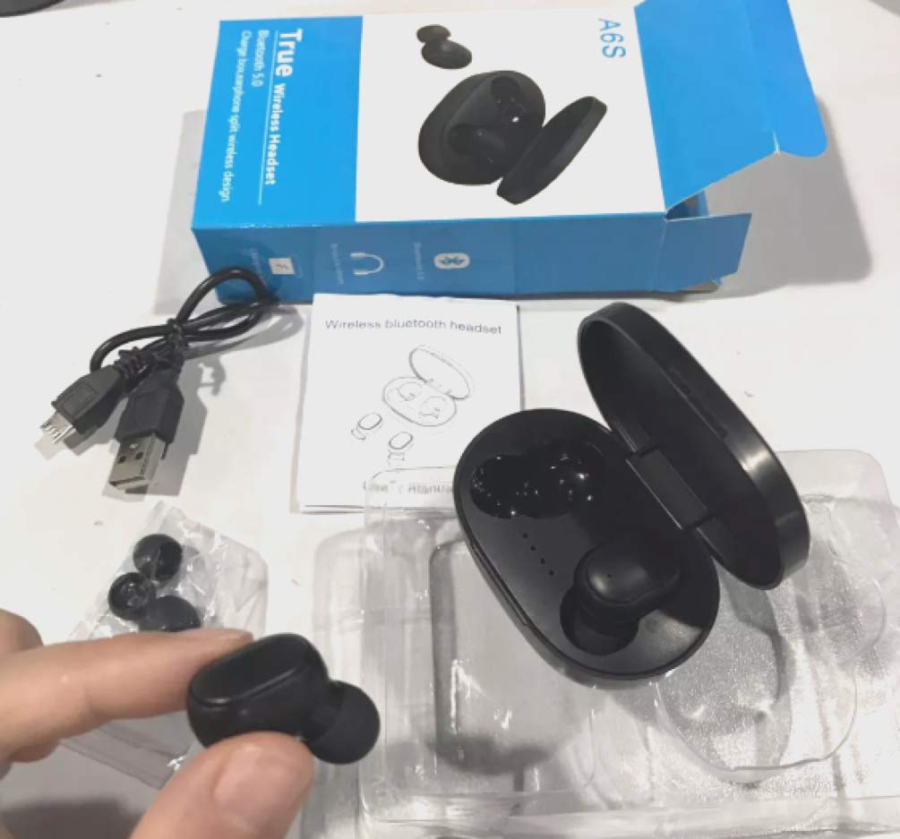 CESHI Wireless Bluetooth Earbuds Airdots IPX4 Water Resistant Charge Case Compatible with iPhone iOS and Android Devices Phone Call and Voice Assistant Connection Capability