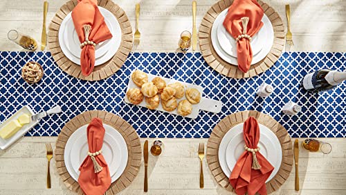 DII Lattice Tabletop Collection, Table Runner, 14x72, Nautical Blue
