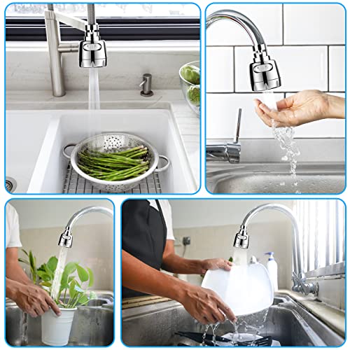 Faucet Aerator, 2022 Kitchen Sink Faucet Sprayer Head 360° Rotatable, High Pressure and Anti -Splash Water Saving Faucet Spray Head Bubbler for for Faucet Replacement Head, G1/2 Connector, 2 Modes