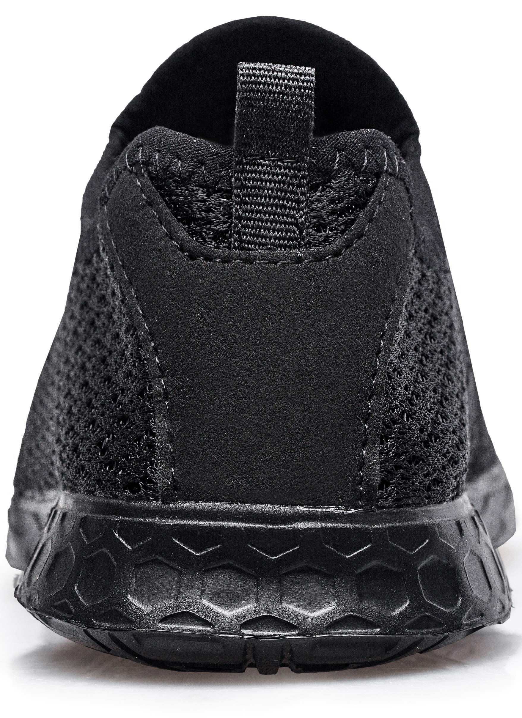 DOUSSPRT Men's Water Shoes Quick Drying Sports Aqua Shoes Dark Allblack Size 9.5