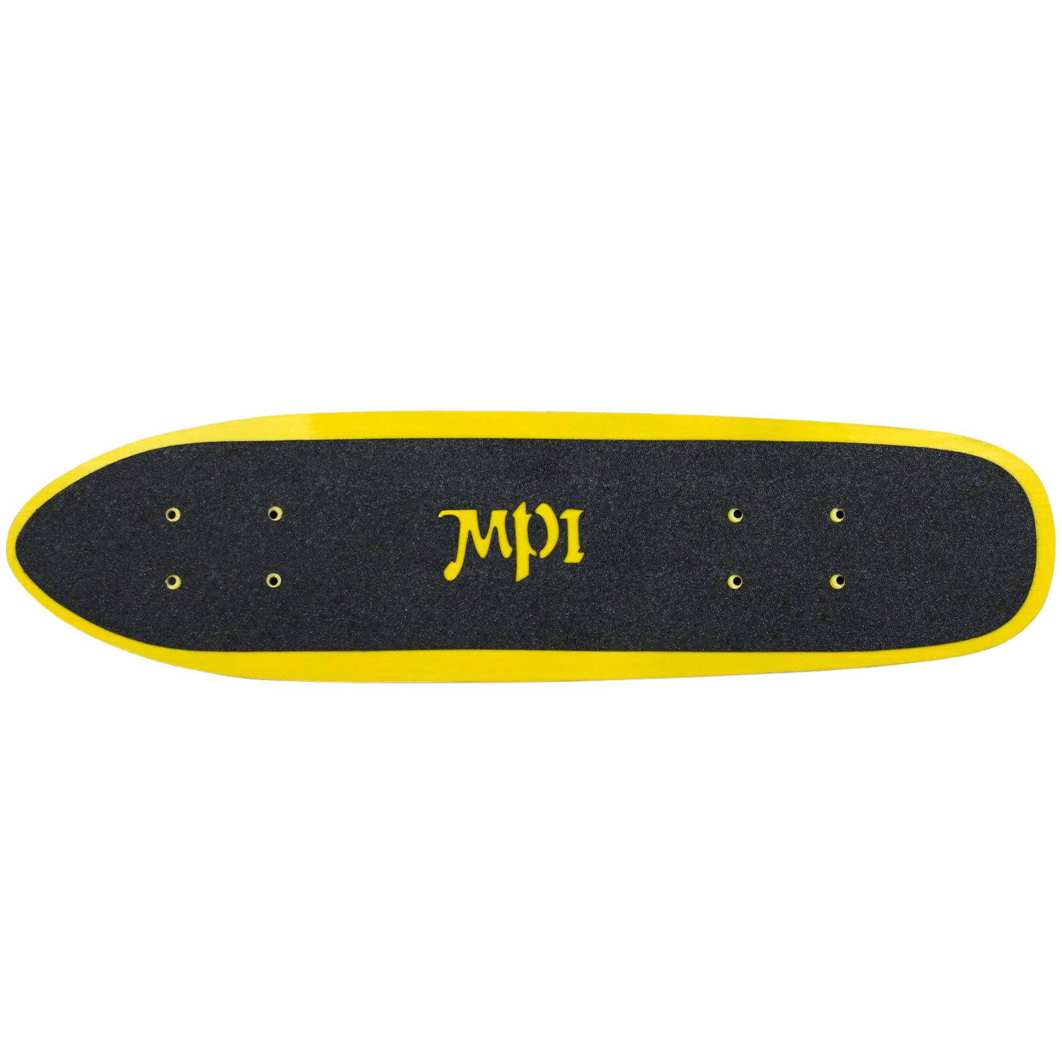 Complete Vintage Skateboard MPI NOS Fiberglass Green/Yellow 6.75" x 25.25"