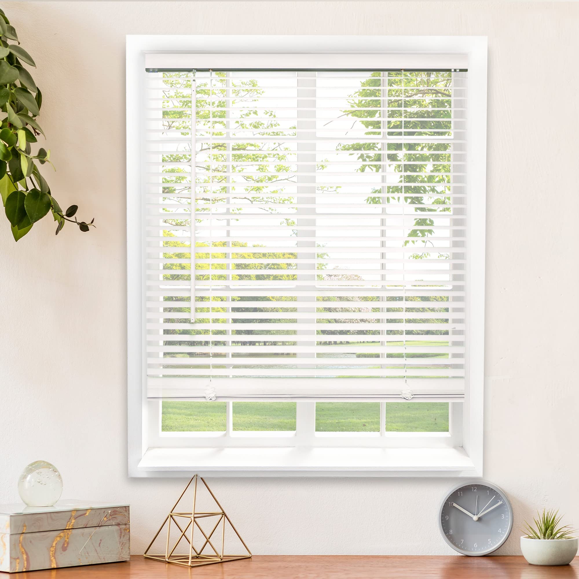 CHICOLOGY Blinds for Windows , Mini Blinds , Window Blinds , Door Blinds , Blinds & Shades , Camper Blinds , Mini Blinds for Windows , Horizontal Window Blinds , Gloss White, 23"W X 60"H