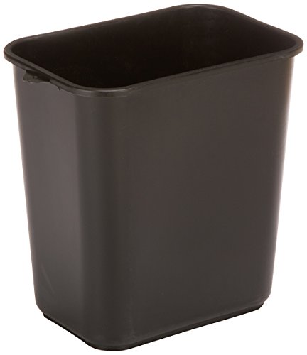 Impact 7702-5 Pinch'm Plastic Rectangular Soft-Sided Wastebasket, 28 qt Capacity, 14-1/2" Length x 10-1/2" Width x 15-1/2" Height, Black (Case of 12)