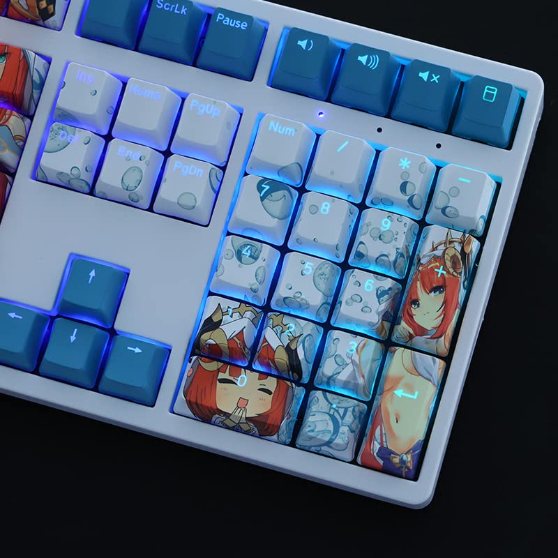 ENTY Nilou Mechanical Keyboard Caps Accessories OEM Profile PBT Keycaps Nilou Gaming Keyboard Caps for DIY Mechanical Profile Custom Keycaps