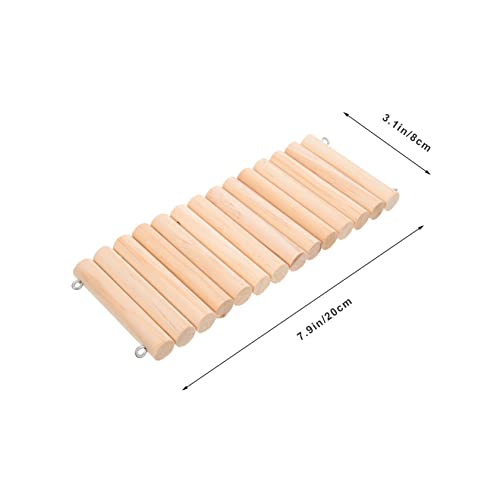Ipetboom Toy for Mice Chews Cage Hanging Climbing Long Chinchilla Pig Ladder Suspension Multi-Function Pet Small Bridge Rat Sugar Parrot Animals Plaything Exercising Hamster Wooden Glider