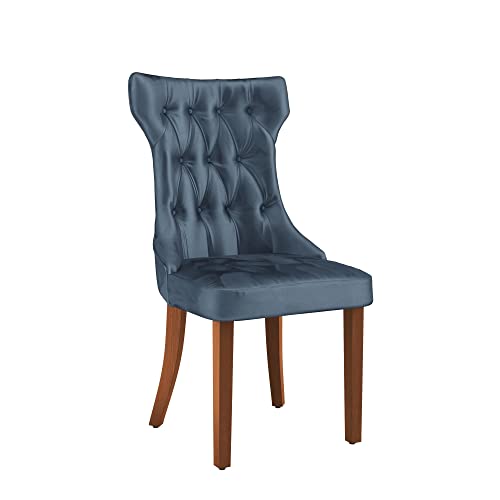 DHP Clairborne Dining Chair, Set of 2, Navy Velvet