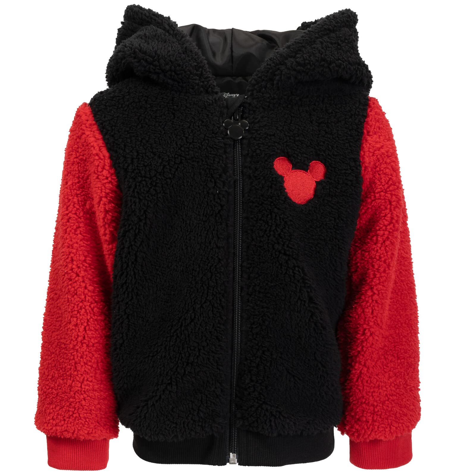 Disney Mickey Mouse Infant Baby Boys Cozy Sherpa Zip Up Cosplay Hoodie 18 Months