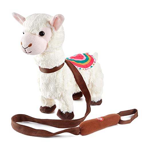 Think Gizmos Boppin, Shakin, Walking Llama Toy. Plush Musical Dancing Toy - Robotic Walk Along Animal for Boys & Girls Aged 3,4,5,6,7,8,9,10