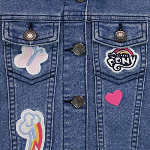 My Little Pony Girls Jean Jacket Twilight Sparkle and Pinkie Pie Outerwear For Kids Blue 6
