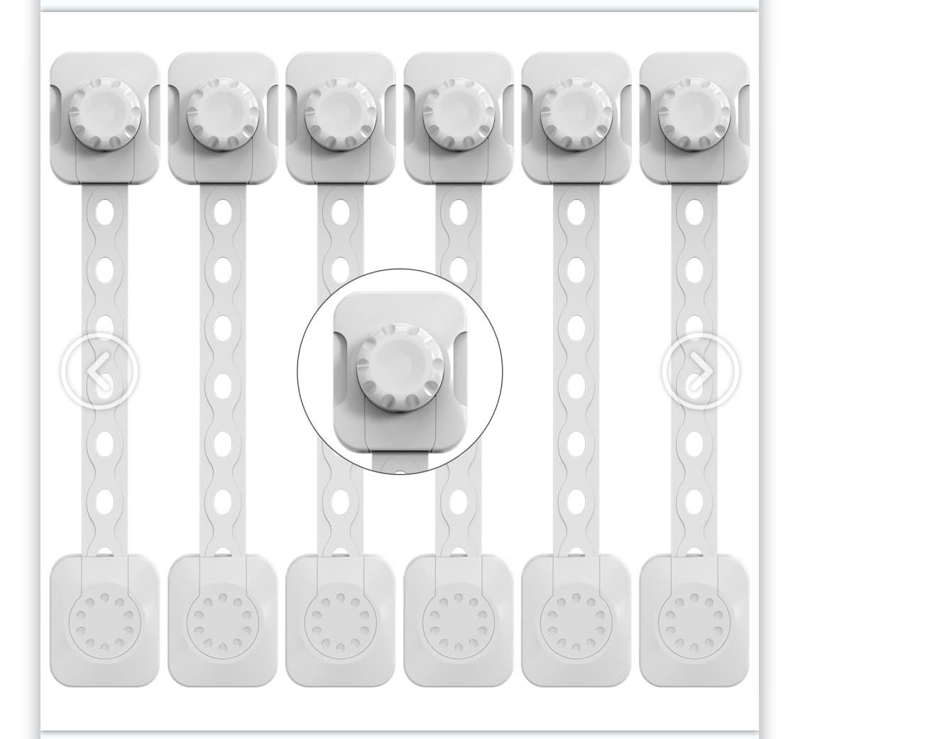 Child Proof Safety Locks[Upgraded], 6 Pack Baby Proof Cabinet Locks with Adjustable Strap/3M Adhesive, Baby Proof Double Lock System for Cabinets, Drawers, Oven, Fridge, Toilet Seat [No Drilling]