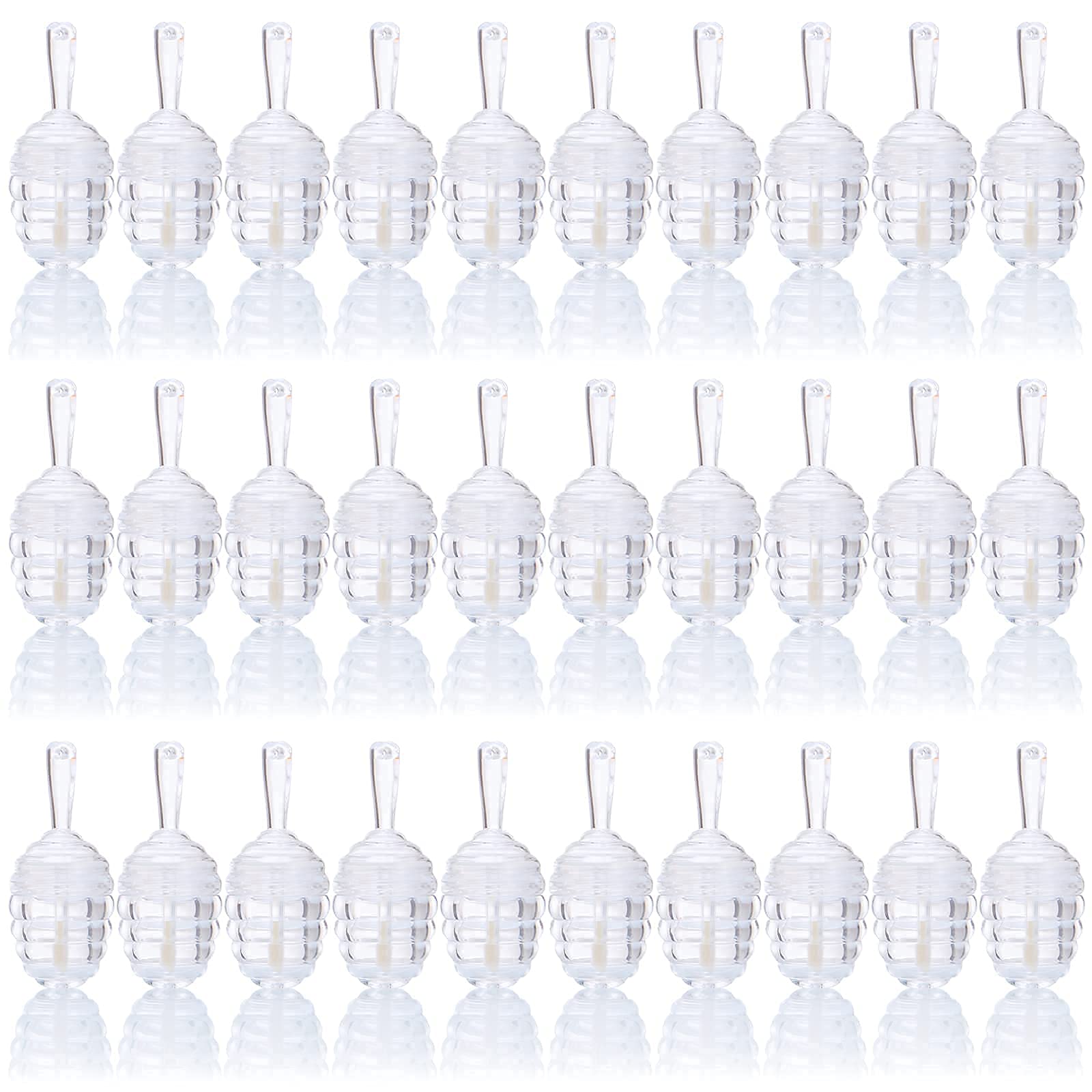 DEAYOU 30 Pack Empty Lip Gloss, Clear Lipstick Brush Bottles for Makeup, 0.2OZ/ 6ml