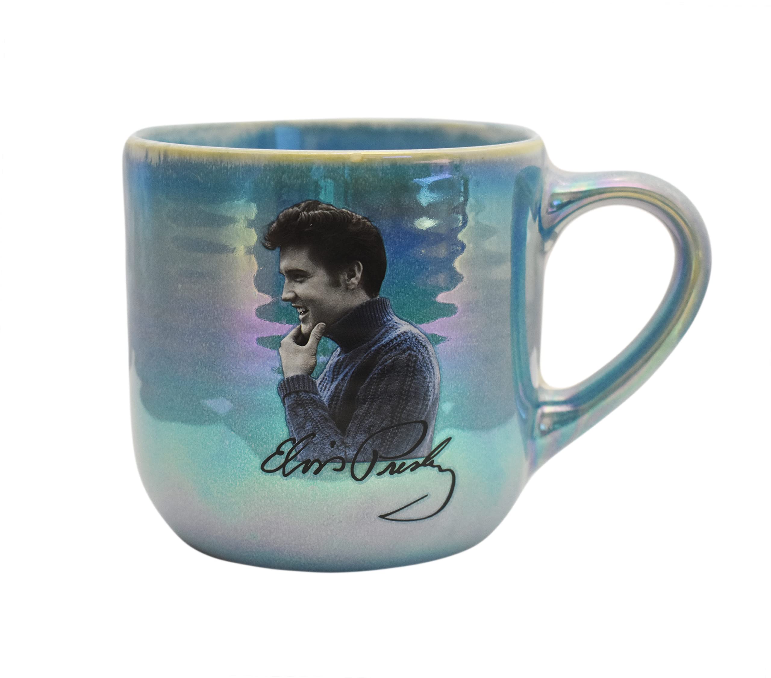 Elvis Presley Glazed Mug With Blue Sweater Design - Mid-South Products
