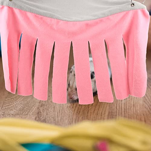 iplusmile Sides Fit Pig Bed for Peekaboo House Pet Rat Ferrets Small Animal Hamsters Hanging Hammock Curtain Squirrel Mice Corner Chinchilla Hedgehog Forest Fleece Animals Decor Bunny