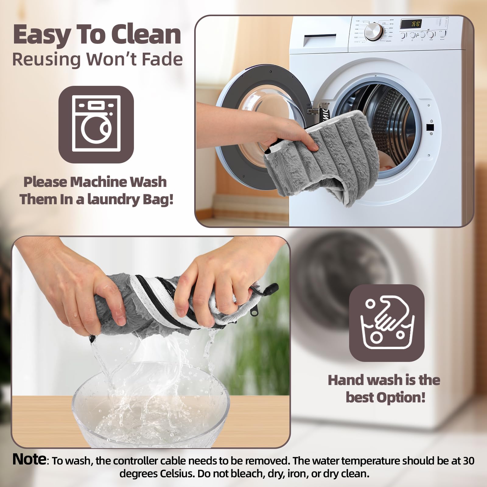 Heated Toilet Seat Cover,USB Powered Toilet Seat Warmer with Charger,5-Speed Adjustable Temperature and Timing Function,Levels Toilet Seat Cover with Soft Plush Fabric,Easy To Clean and Installation