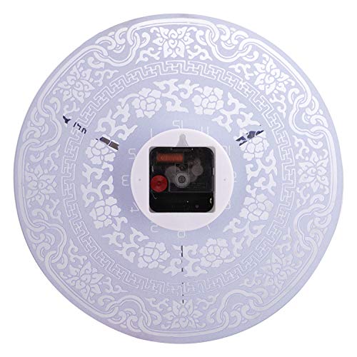 Lafocuse 12 Inch Blue and White Wall Clock, Navy Blue China Ceramic Wall Clock for Living Room Decor, Kitchen Clock Wall Decorative Battery Operated Silent Non-Ticking Bedroom Home Office