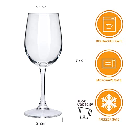 Red Wine Glasses Set,10 OZ Clear Wine Glass with Stem,Premium Crystal Long Stemware Elegant White Wine Glassware for Drinking,Wine,Restaurants,Parties,Wedding,12 Pack