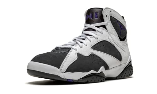 Men's Jordan 7 Retro Flint White/Flint Grey-Black-Varsity Purple (CU9307 100) - 10