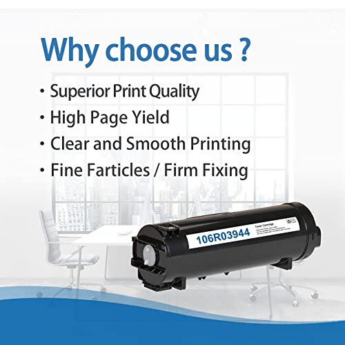 WEDCHUN B600 Black Compatible B600 /B605 /B610 /B615 Black Extra High Capacity Toner-Cartridge (47,000 Pages) - 106R03944 Replacement for Xerox B600 B610 B605 B615 Printers ( 2 Pack )