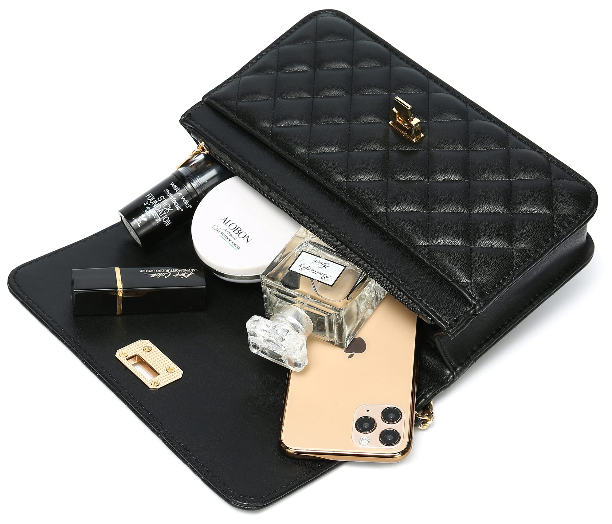 Time Pawnshop Women Shoulder Bag Quilted Crossbody Purse Designer Lattice Leather Chain Bag