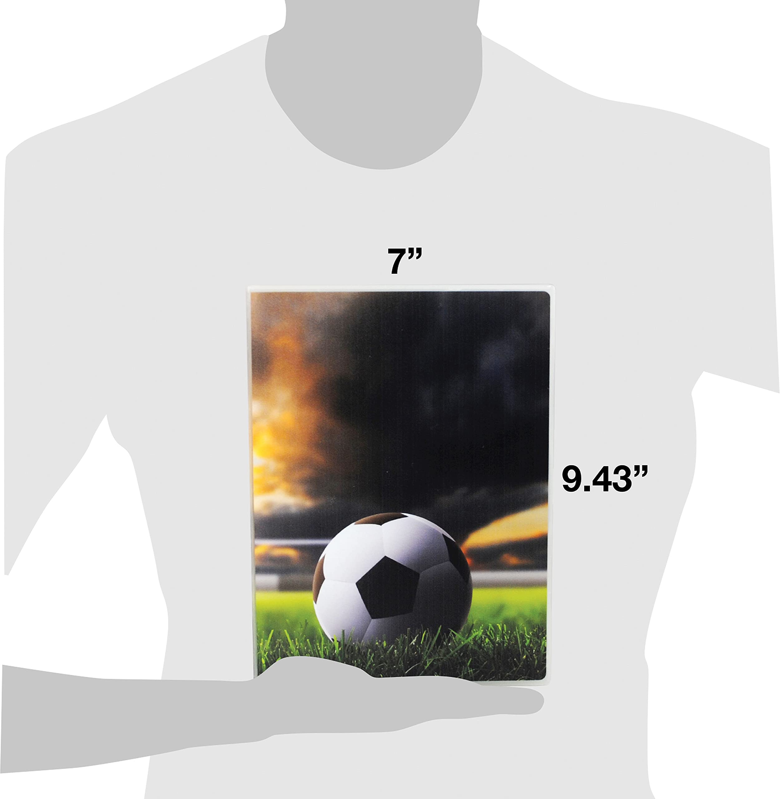 UniKeep Trading Card Binder With Soccer Theme - Card Collection Case With 100 Top Loading Pockets - For Baseball Cards, Soccer Cards, TCG, MTG, Pokemon, or Yugioh