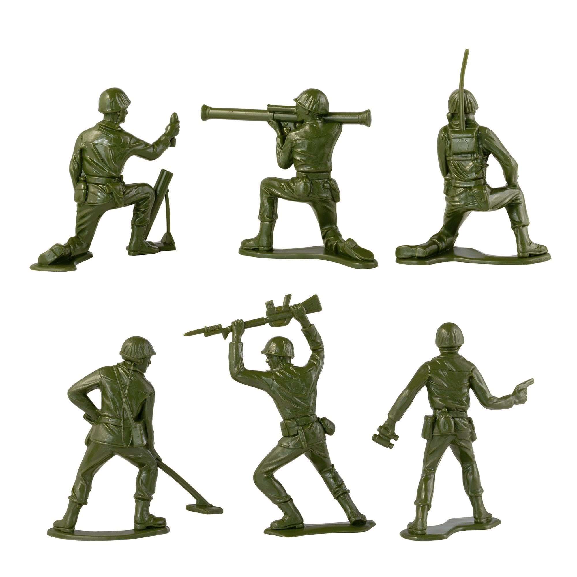 TimMee Big Military Dump Truck with 6pc Jumbo Army Men Olive Green - USA Made