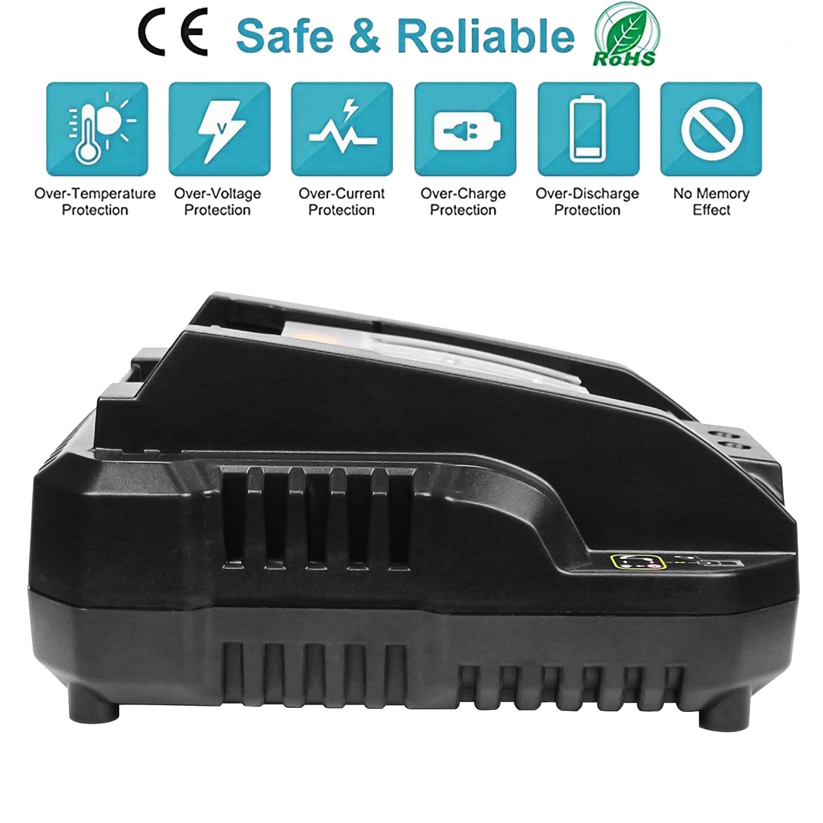 DC18RC DC18RCT Charger Compatible with Makita 14.4V/18V Battery BL1430 BL1415 BL1815 BL1820 BL1830 BL1840 BL1850 BL1860 18V LXT Lithium-ion Batteries with LED Indicator