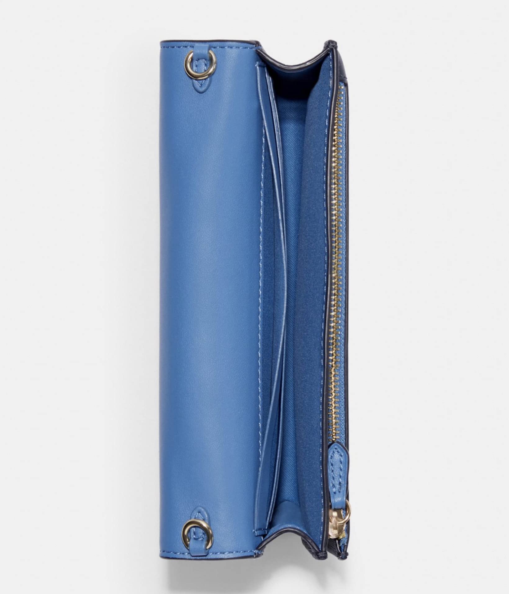 Coach Anna Foldover Crossbody Clutch With Horse And Carriage Dot Print