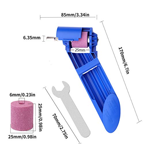 Drill Bit Sharpener Portable Diamond Drill Bit Sharpening Tool for Grinding Iron Drills Width Range 2-12.5mm(2 Pack)