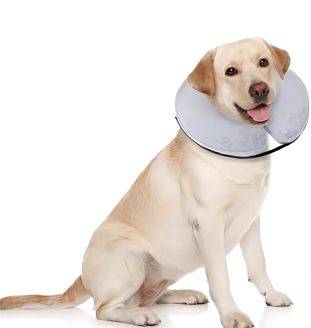 Inflatable Dog Cone Collar Alternative After Surgery - Soft Blow-up Protective Recovery Dog Collar, Pet Recovery Collar & Cone for Medium Dogs to Stop Licking, Protective Dog Neck Collar