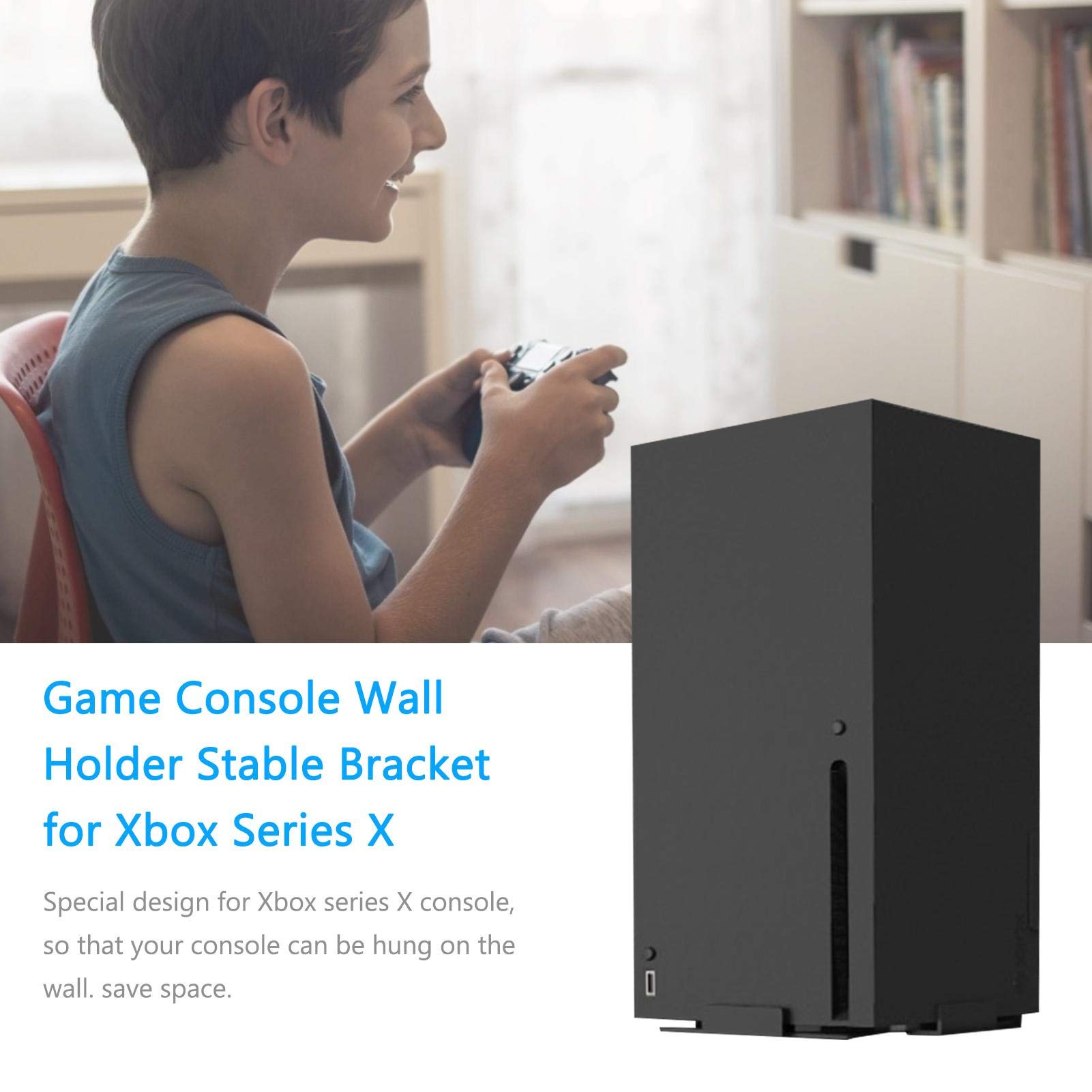Wall Mount for Xbox Series X, Wall Mount Wall Bracket Holder Horizontal Upward Facing, Media Furniture Audio Video Shelving