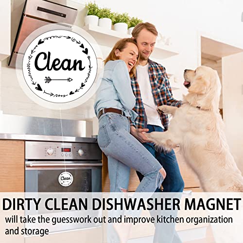 Dirty Clean Dishwasher Magnet,Dishwasher Magnet Clean Dirty Sign Magnet for Dishwasher Dish Bin That Says Clean or Dirty Dish Washer Refrigerator for Kitchen Organization and Storage Necessities
