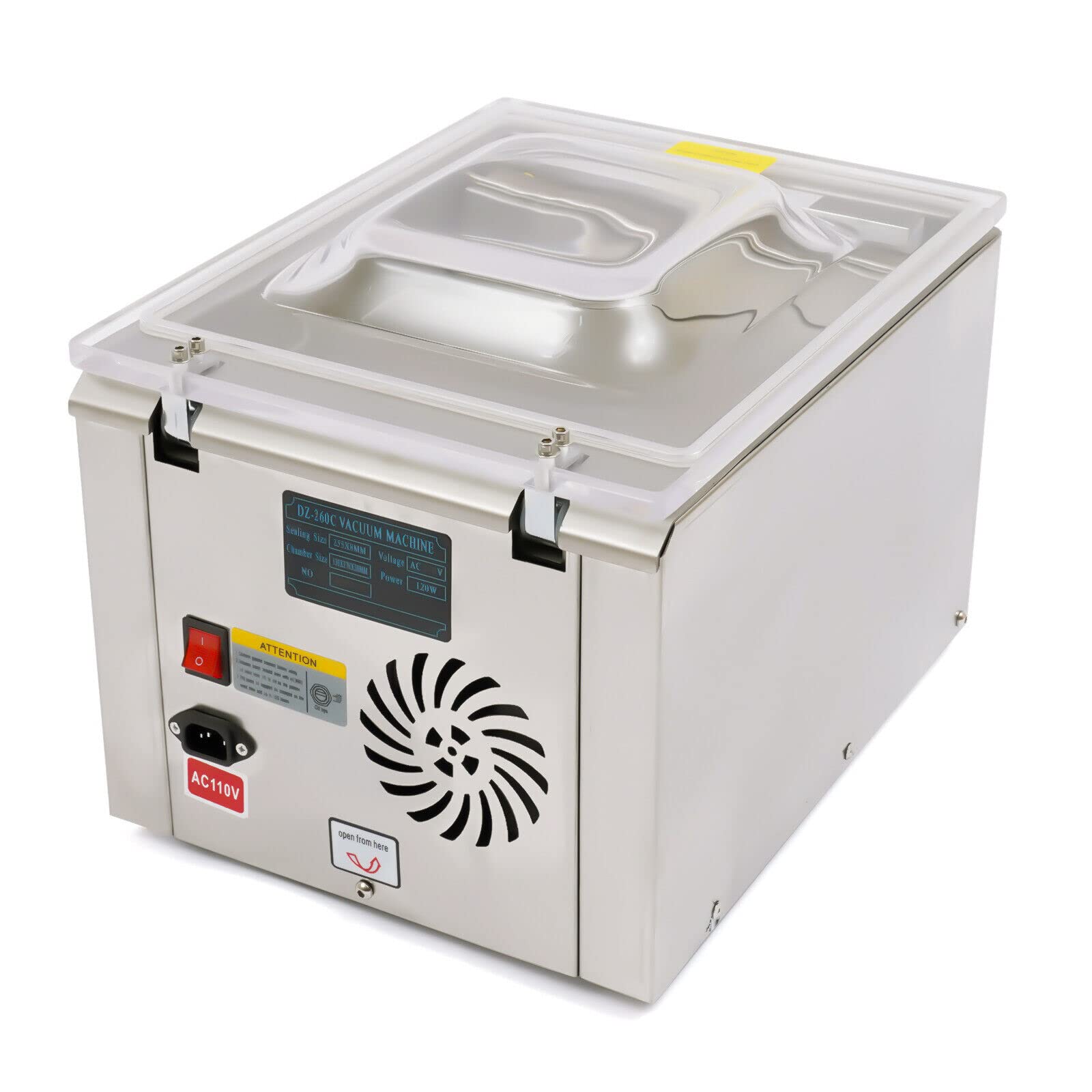 Chamber Vacuum Sealer , 120W Kitchen Food Chamber Vacuum Sealer, 110V Packaging Machine Sealer for Food Saver Home Commercial Using