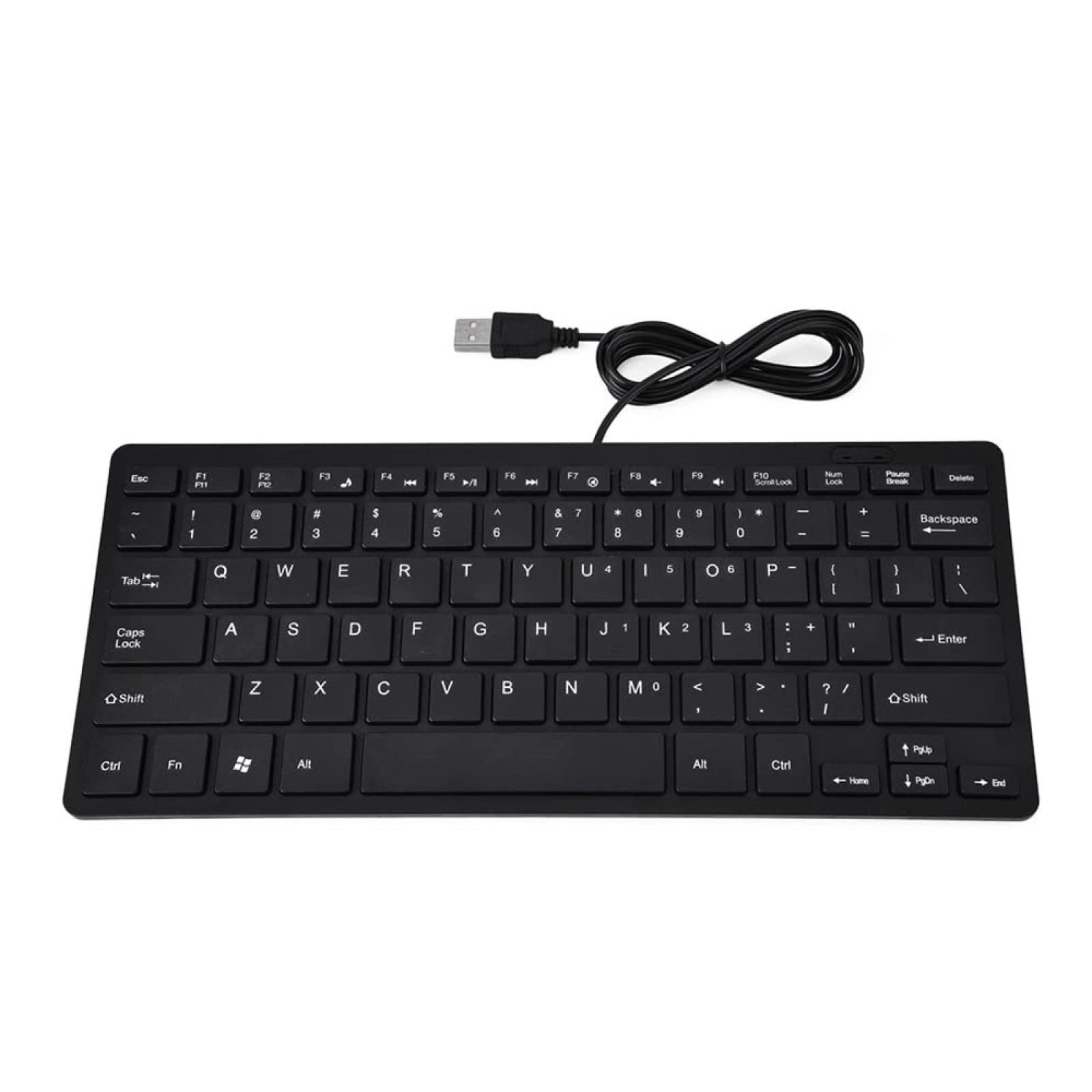 Gaming Keyboard, Wired Ultra-Thin Ergonomic Computer Keyboard, USB keypad, 78 Keys, Suitable for Desktop/Laptop/PC/Game Players, Plug and Play and Waterproof